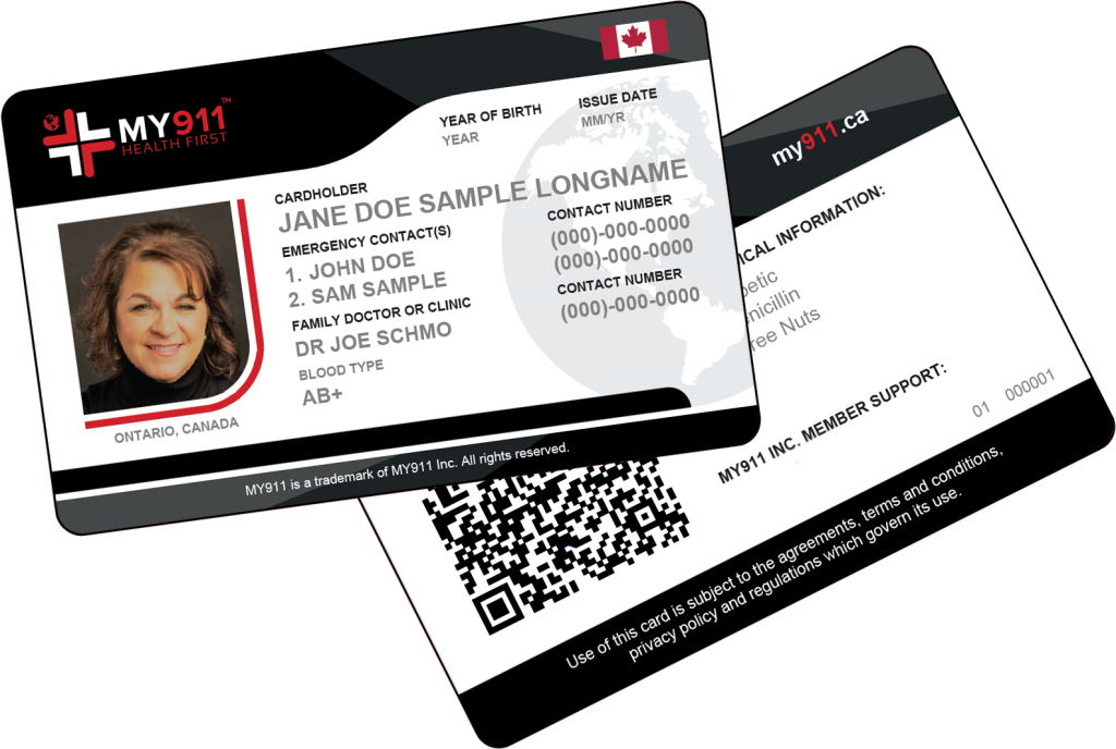 MY911 Wallet Card – MY911 Inc – Canada